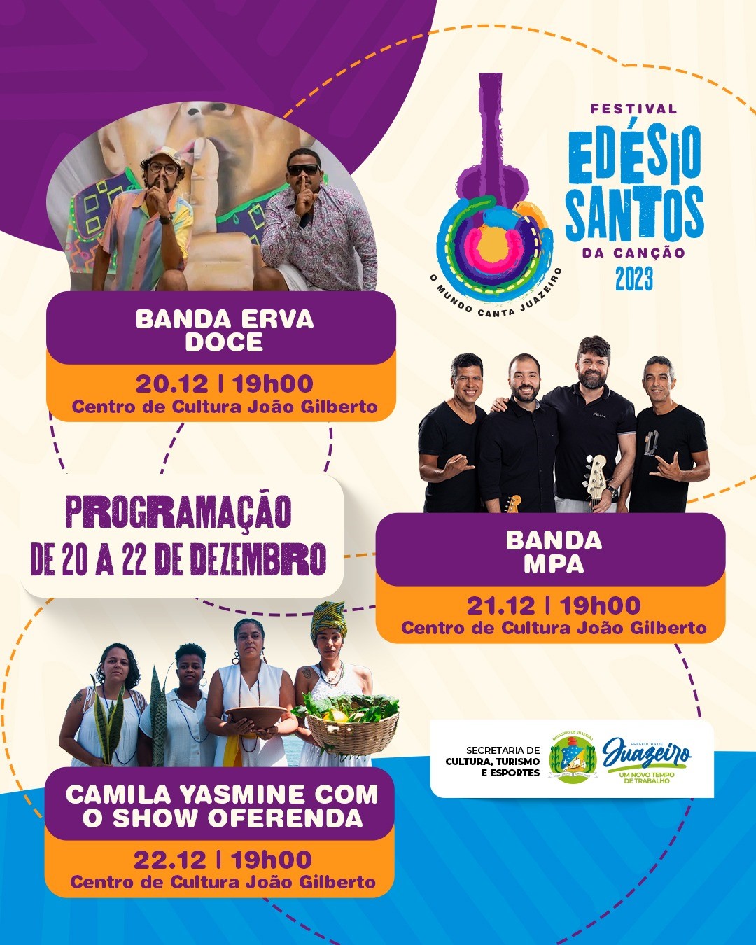 Prefeitura de Juazeiro divulga atrações do Festival Edésio Santos da ...